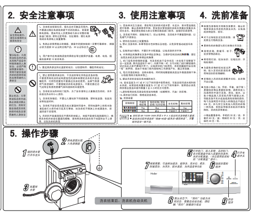 海尔xqg70 hbx12266gm说明书-海尔xqg70 hbx12266gm滚筒洗衣机使用说明书pdf电子免费版-东坡下载