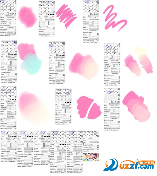 ps动漫笔刷下载-7套288款SAI高效率高品质动漫笔刷打包免费下载-东坡下载